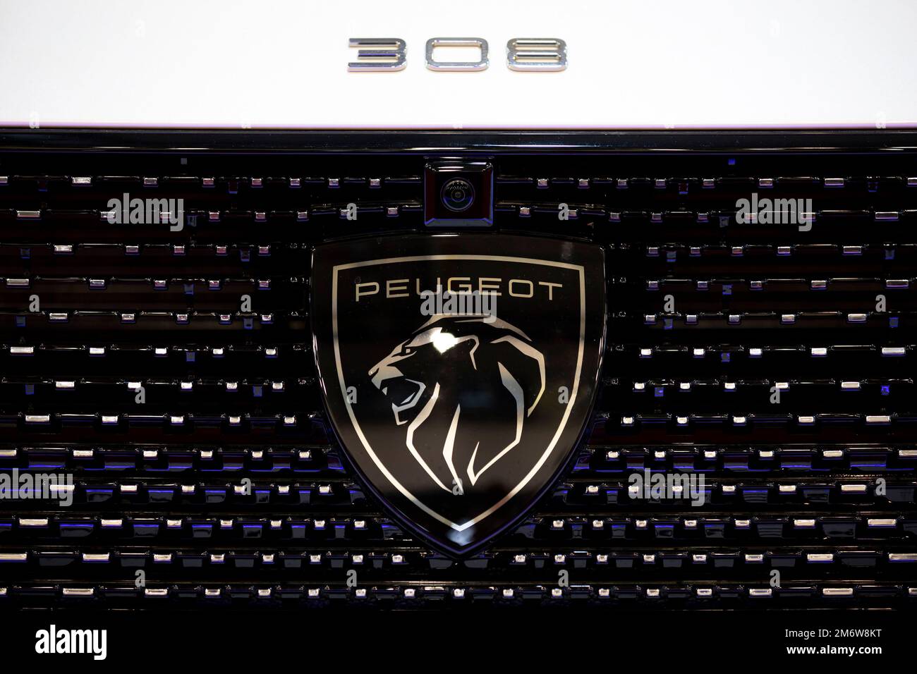 Peugeot logo emblem sign Stock Photo - Alamy