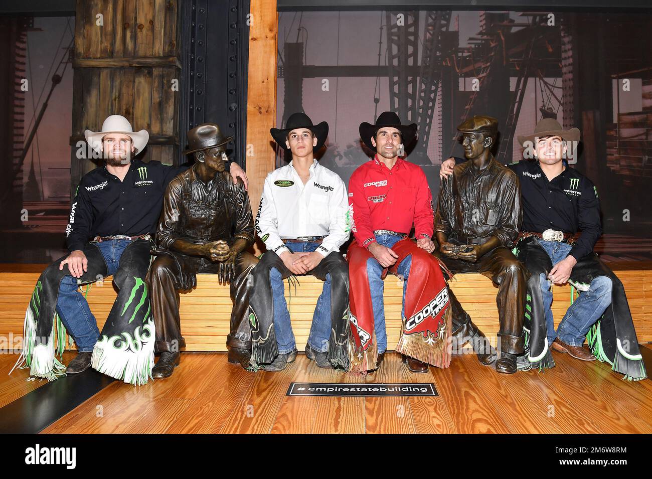 New York, USA. 05th Jan, 2023. Professional Bull Riders (l-r) Boudreaux ...