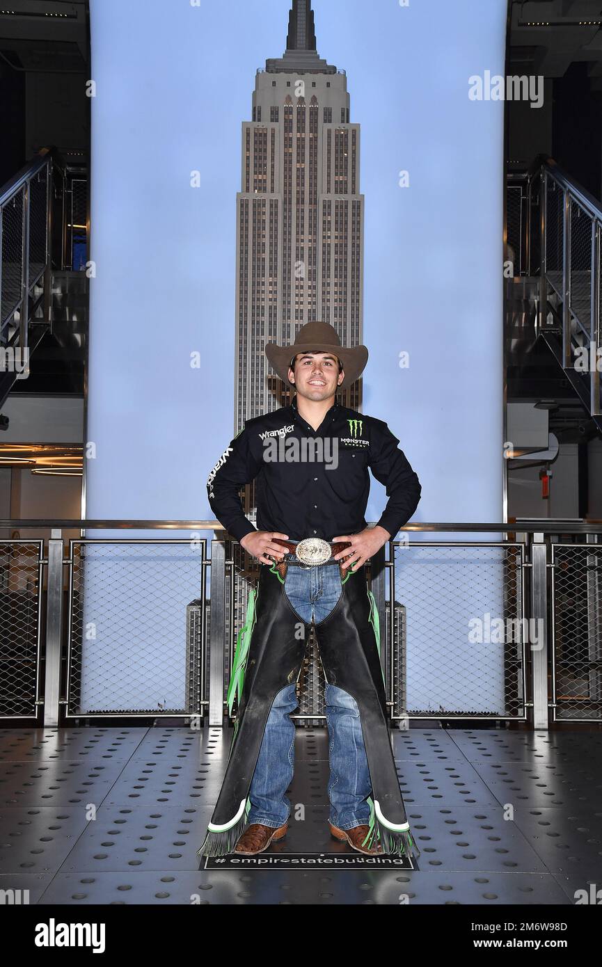 New York, USA. 05th Jan, 2023. Professional Bull Rider Daylon ...