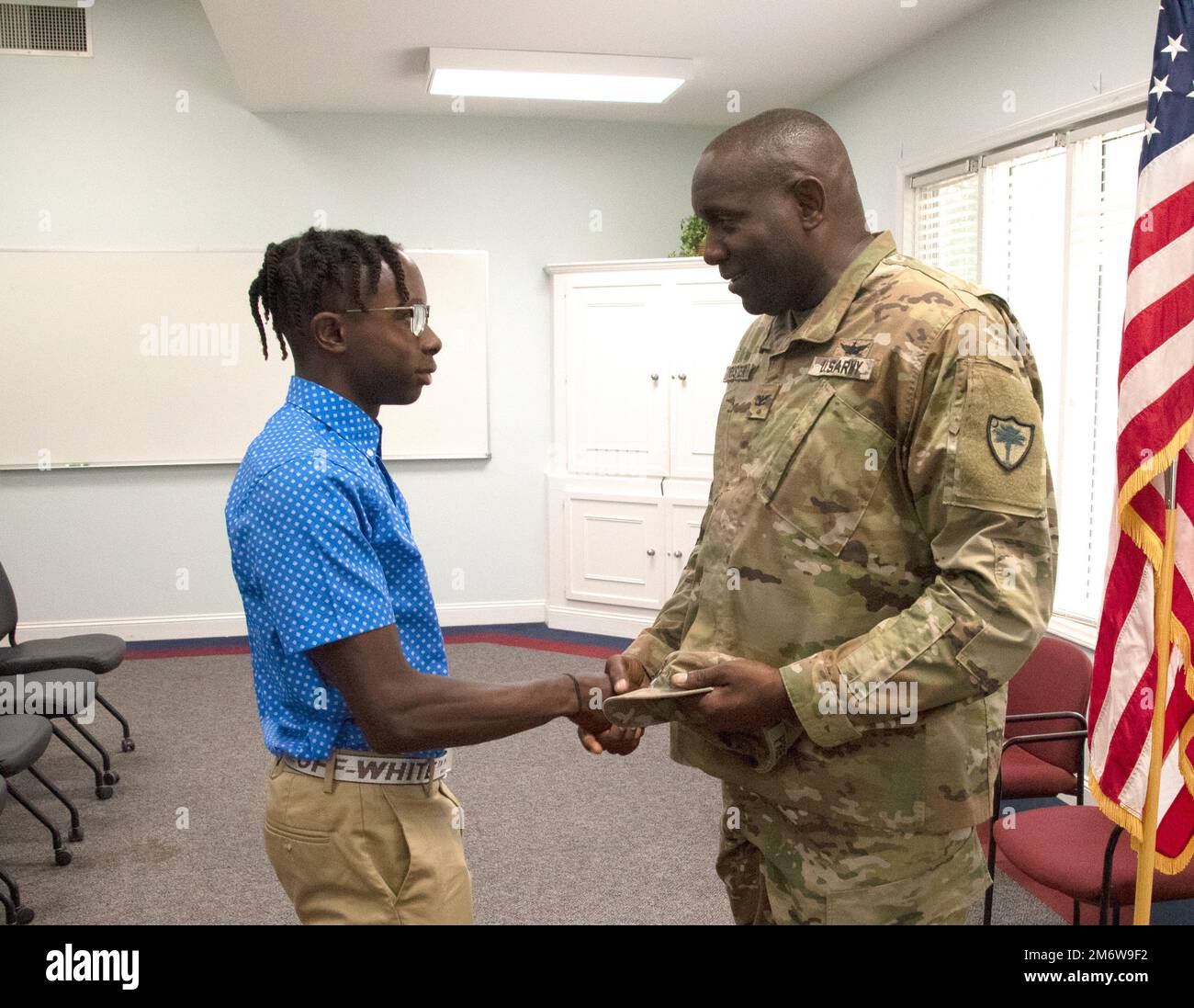 U.S. Army Col. Adrian Priester, McCrady Training Center garrison ...