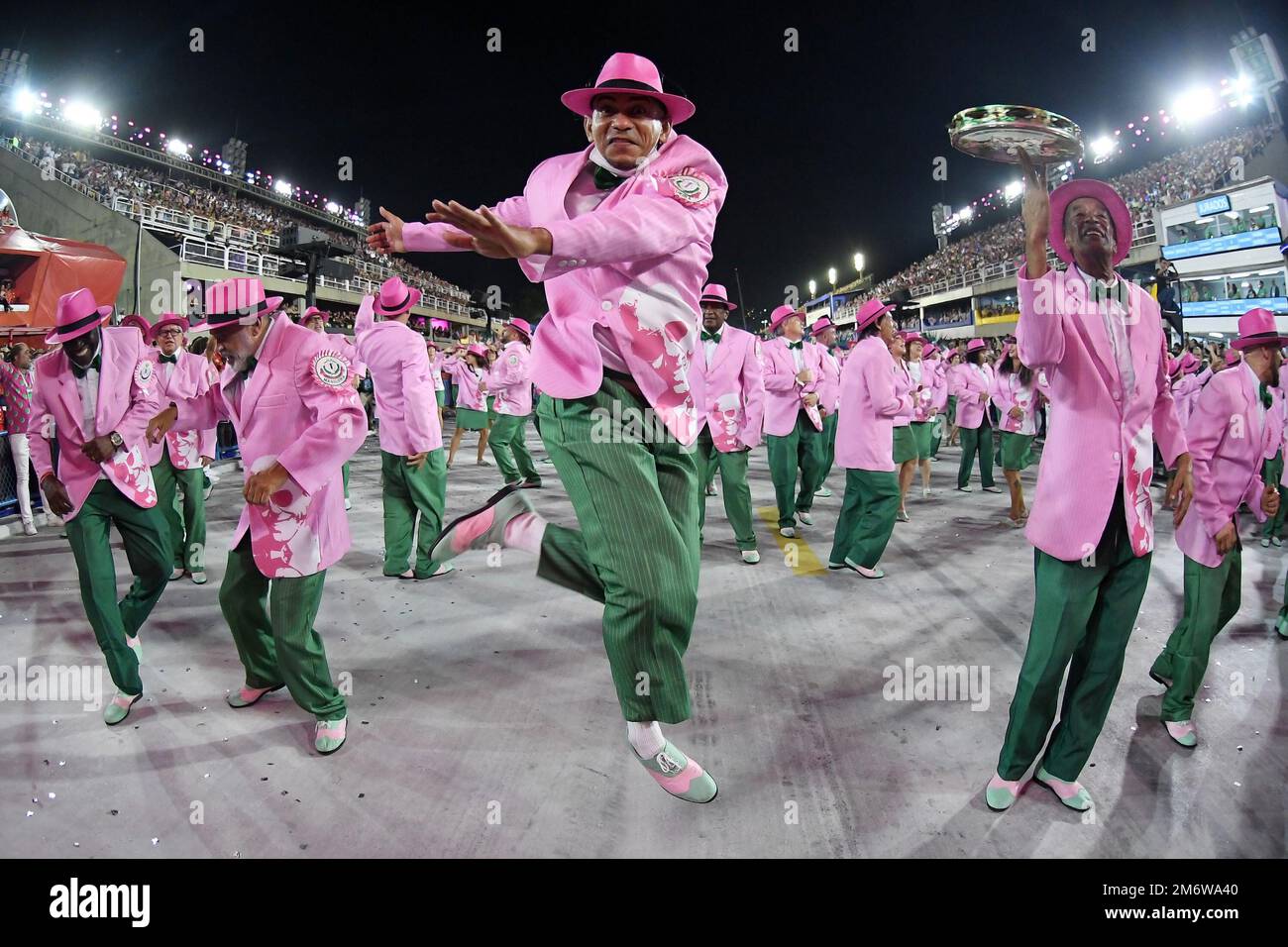 Rio de Janeiro,Brazil, April 22, 2022. Parade of the samba school ...