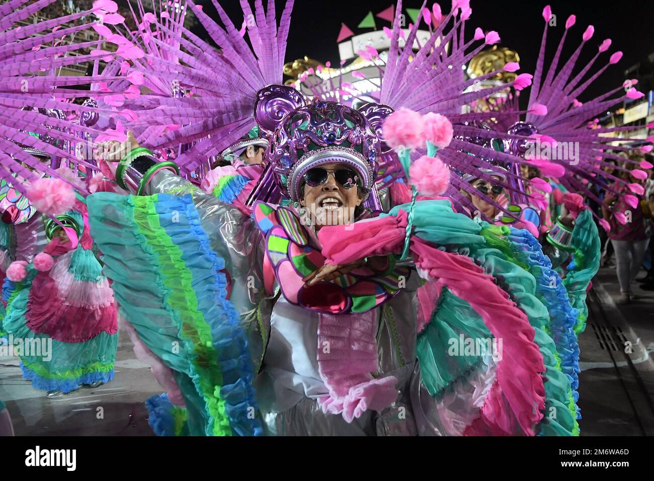 Rio de Janeiro,Brazil, April 22, 2022. Parade of the samba school ...