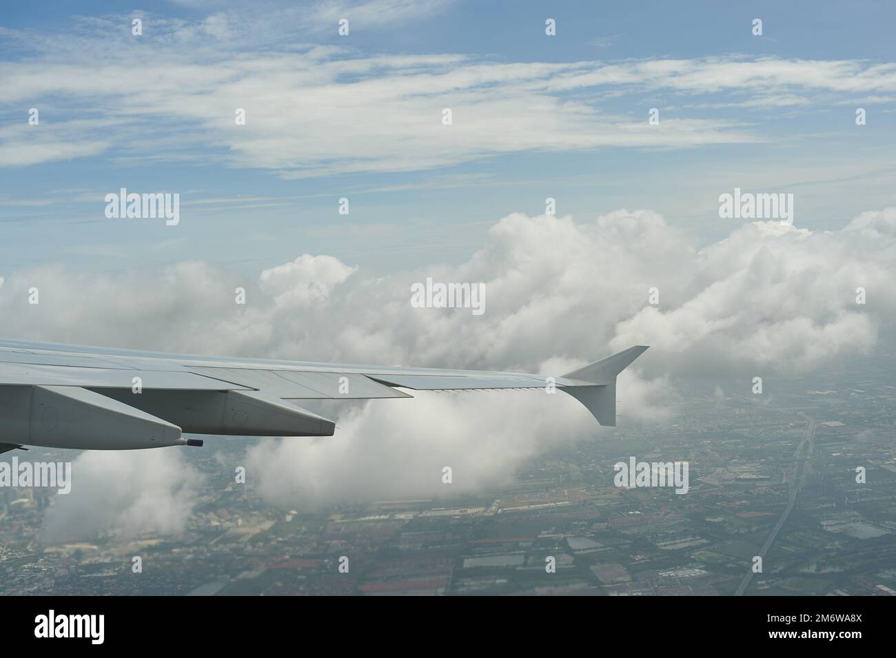 Aerial view from jet aircraft in the daytime Stock Photo - Alamy