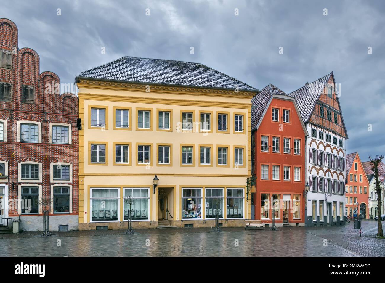 Historical market square, Warendorf, Germany Stock Photo - Alamy