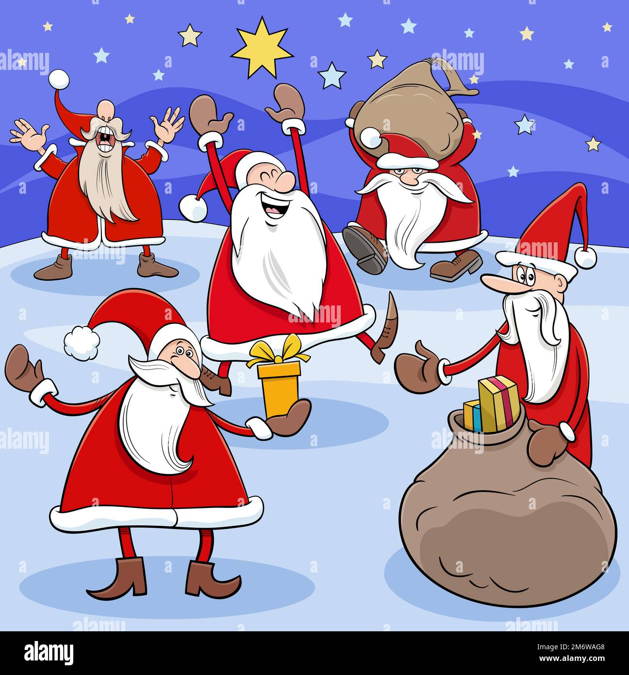 Funny christmas cartoon santa claus hi-res stock photography and images ...