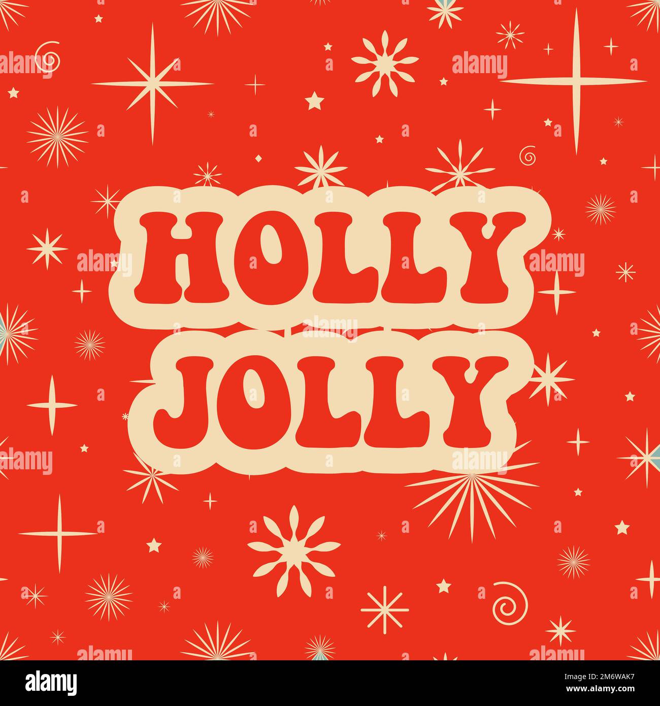 Groove retro Christmas card illustration Stock Photo - Alamy