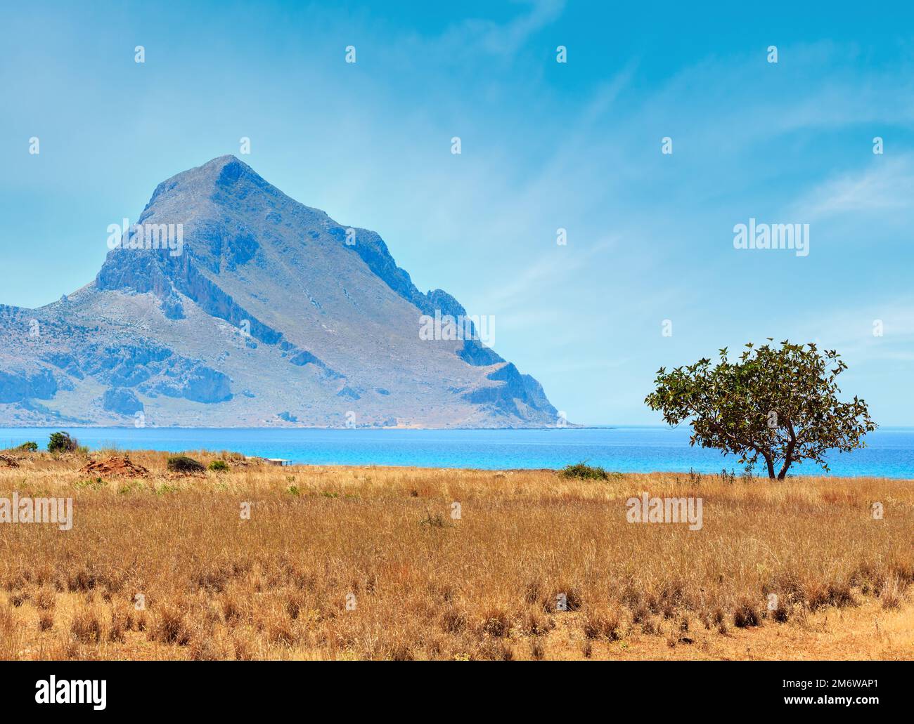 Monte Cofano mount, Macari, Sicily, Italy Stock Photo - Alamy