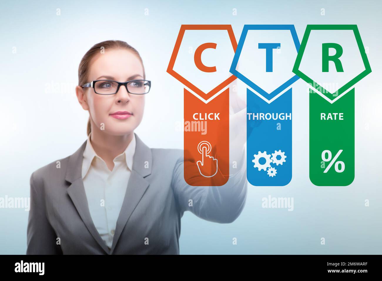 CTR click through rate concept with business people Stock Photo - Alamy