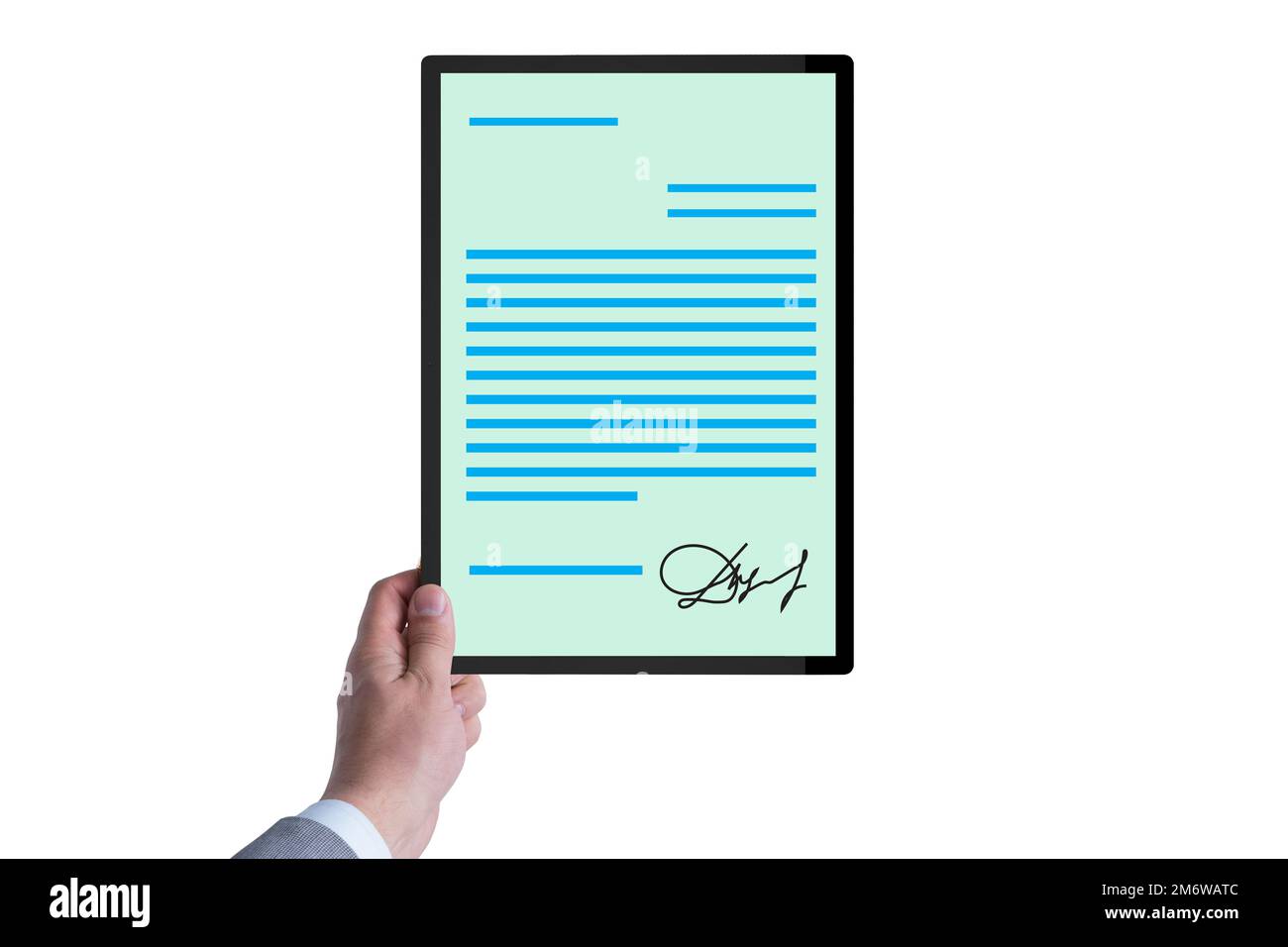 Electronic signature man stylus hi-res stock photography and images - Alamy