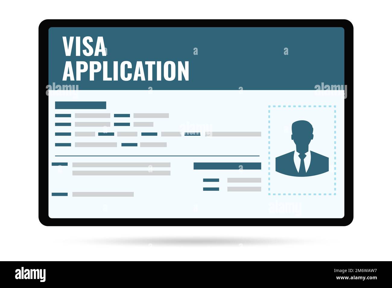 Visa application concept for travel Stock Photo - Alamy