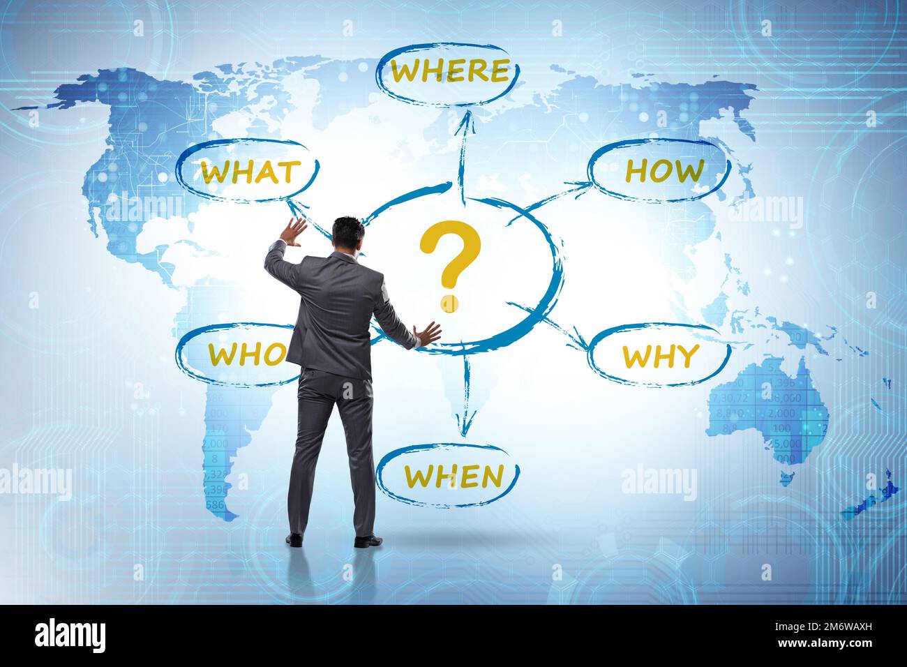 Concept many questions businessman hi-res stock photography and images ...