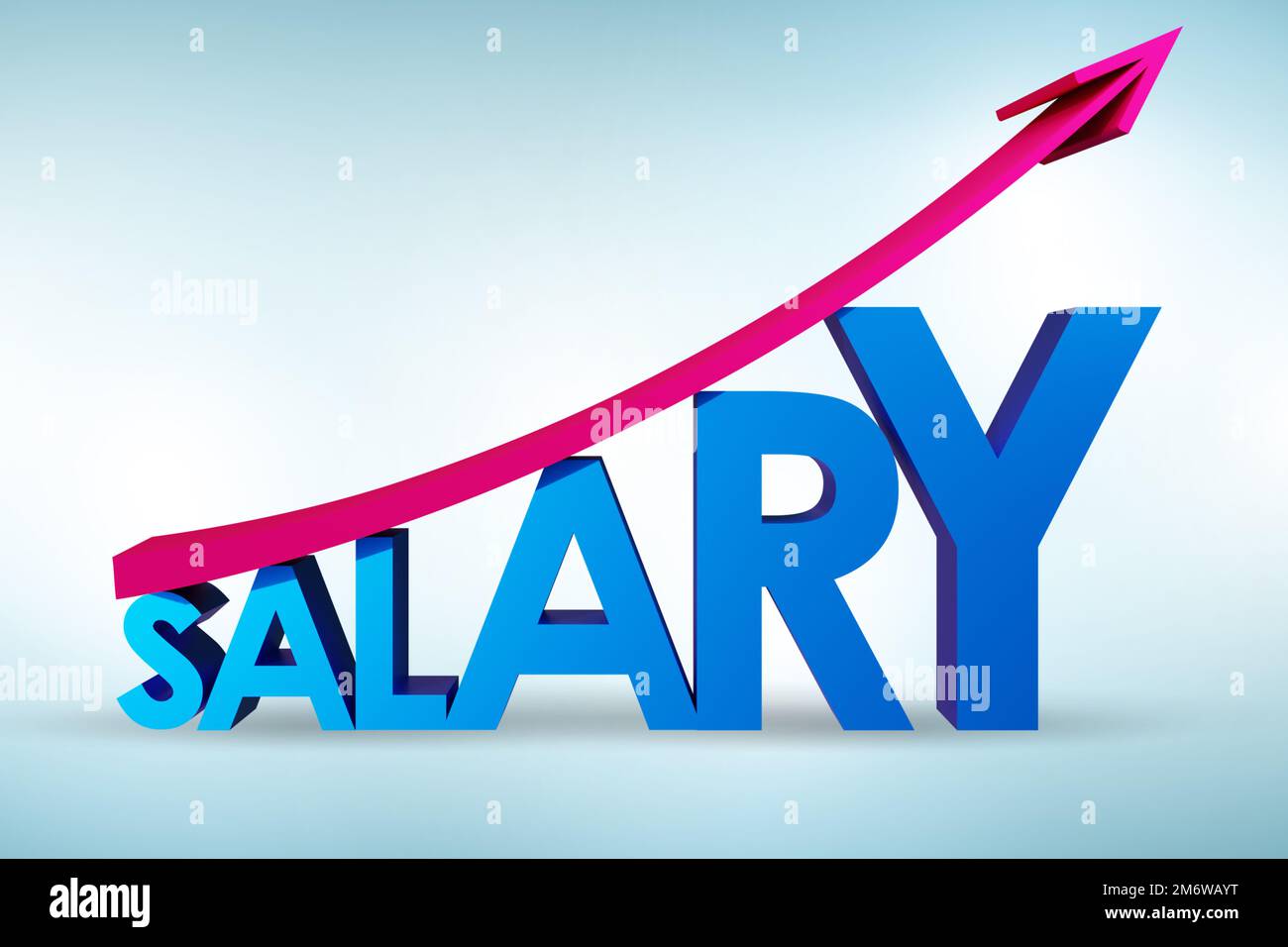 Salary increase concept with graph Stock Photo - Alamy