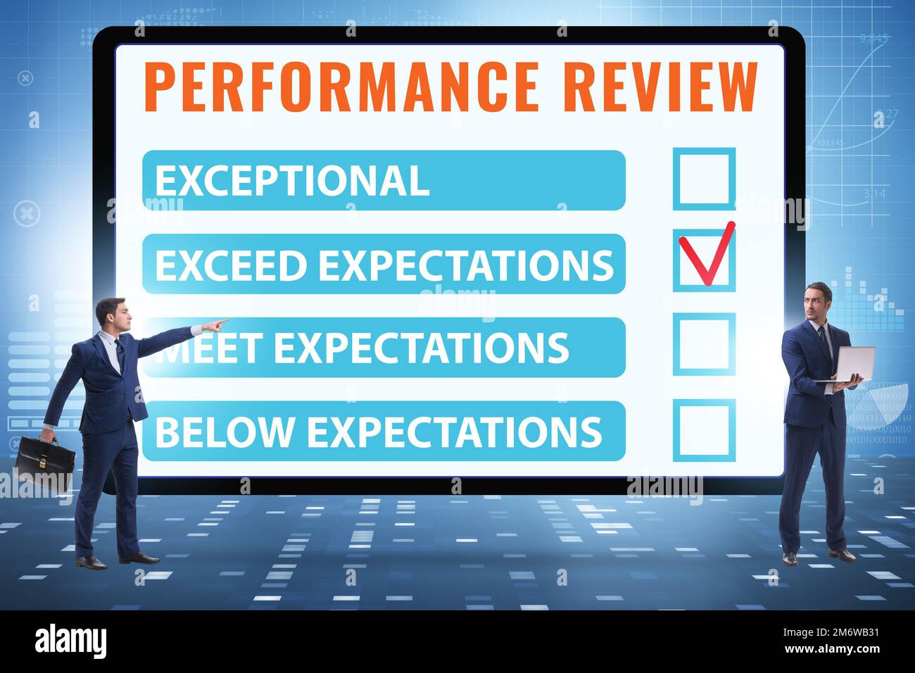 Employee annual performance review concept Stock Photo - Alamy