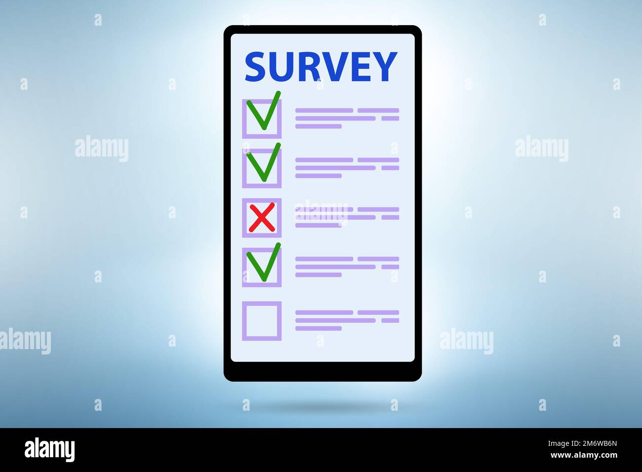 Survey questionnaire with tick boxes Stock Photo - Alamy