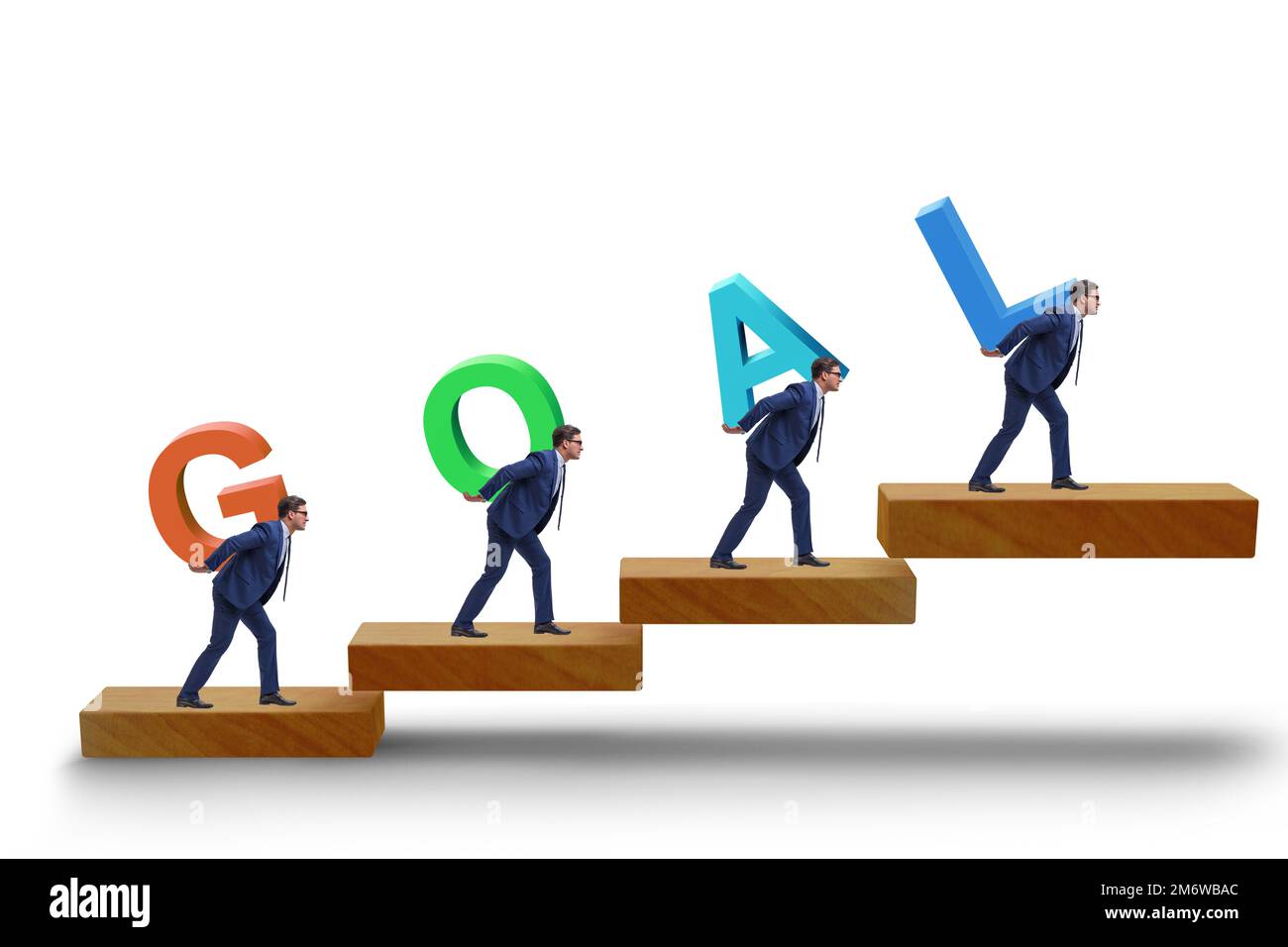 Concept goal achievement ladder Cut Out Stock Images & Pictures - Alamy
