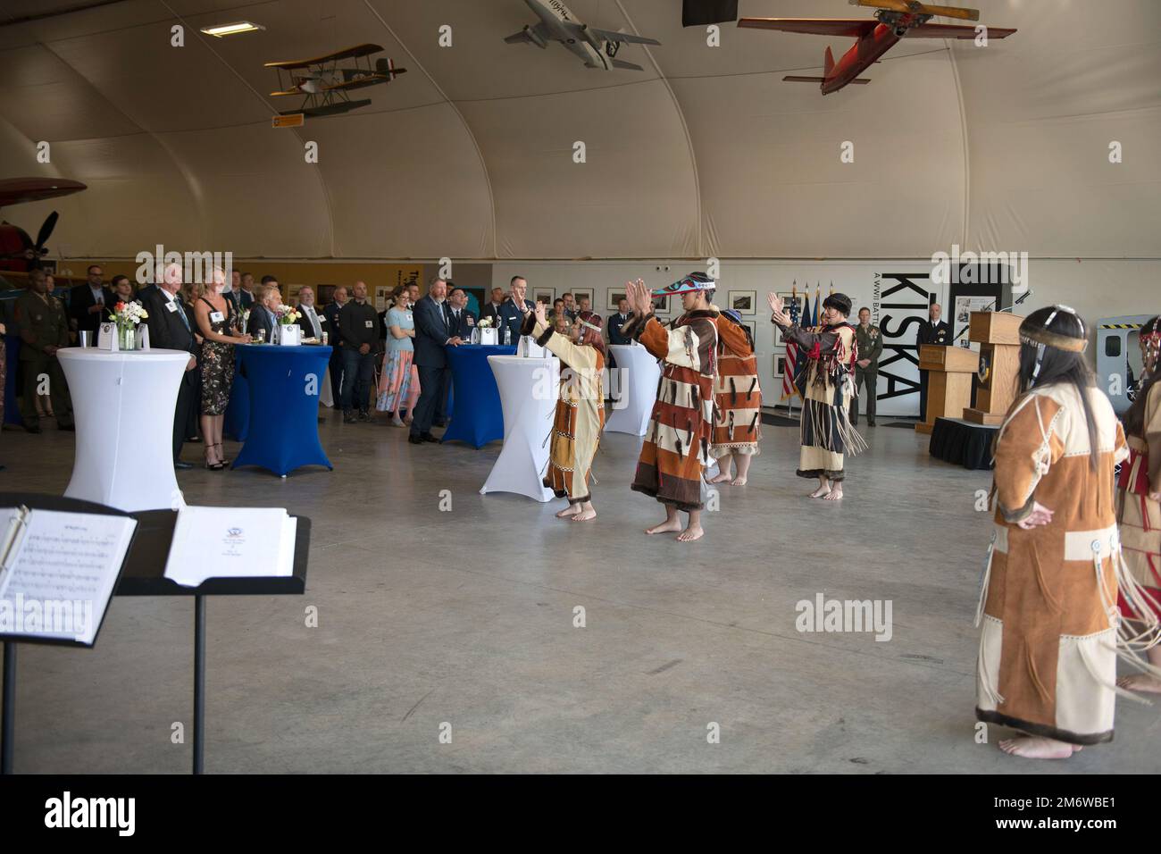 Unangax Anchorage dancers perform at the 75th birthday celebration for ...
