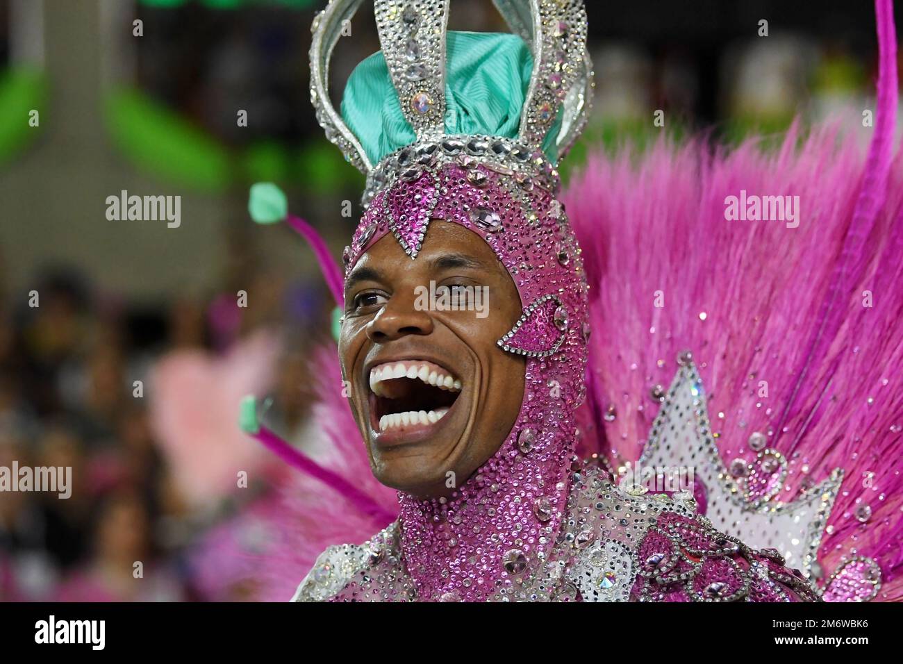 Rio de Janeiro,Brazil, April 22, 2022. Parade of the samba school ...