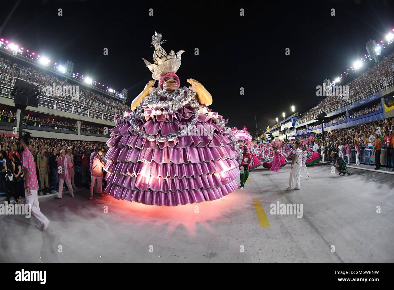 Rio de Janeiro,Brazil, April 22, 2022. Parade of the samba school ...