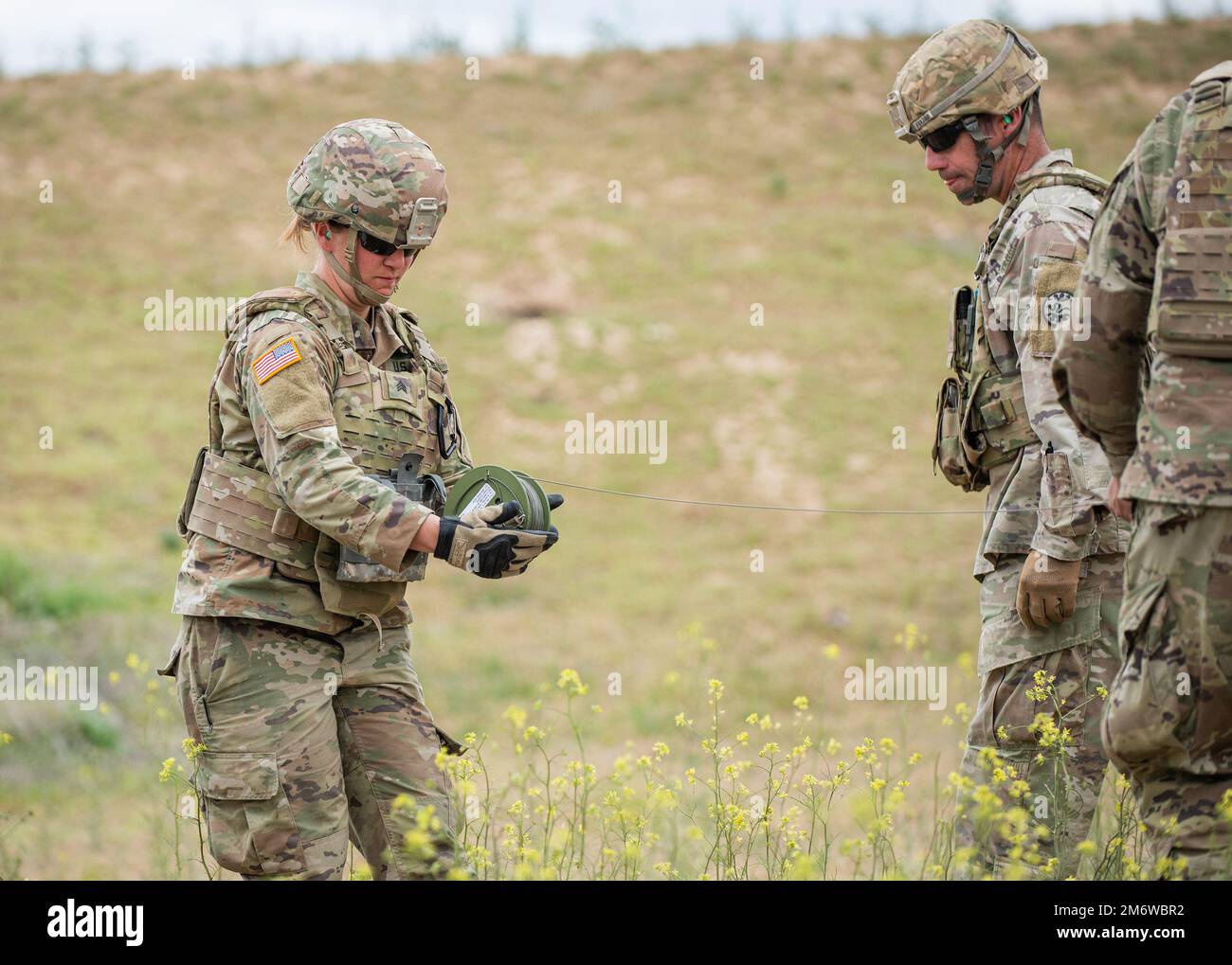 A platoon sergeant and combat engineer with combat engineer battalion ...