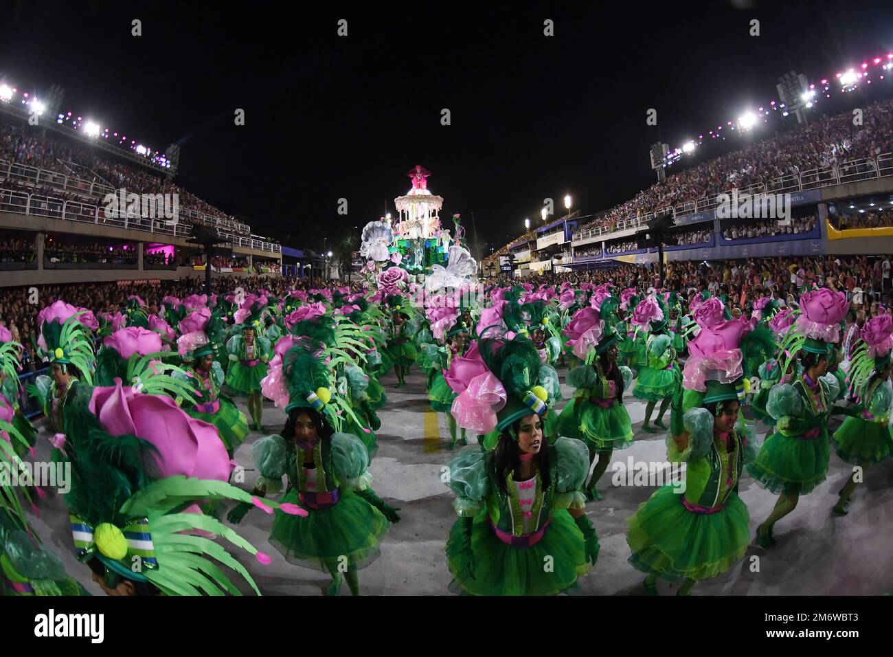 Rio de Janeiro,Brazil, April 22, 2022. Parade of the samba school ...