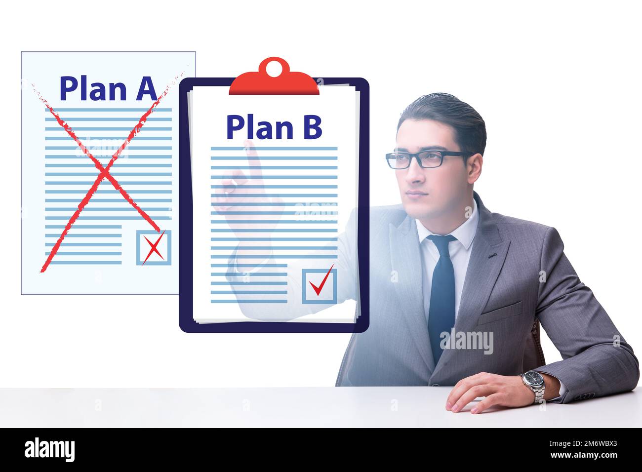 Concept choosing between plan hi-res stock photography and images - Alamy