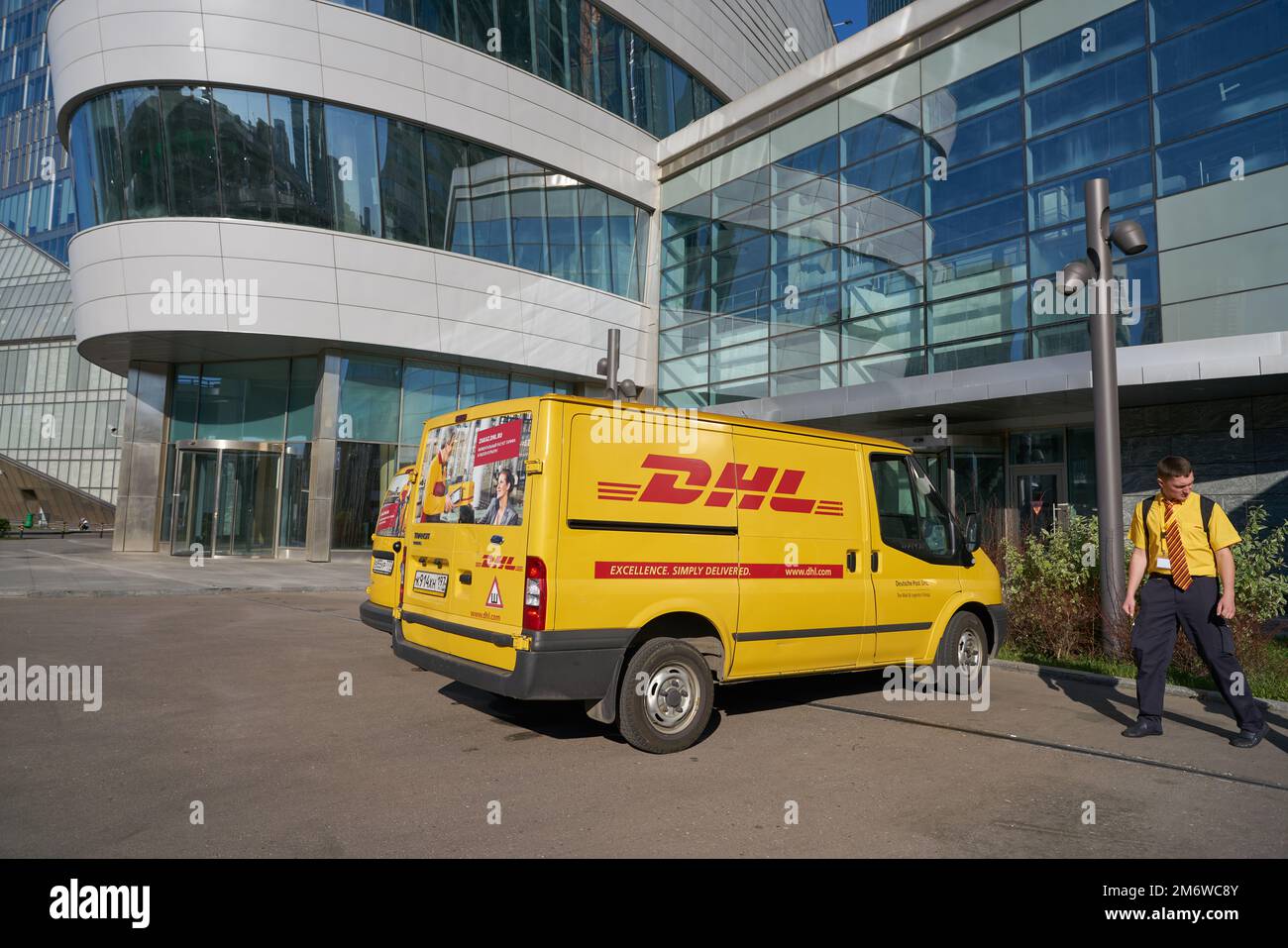 MOSCOW, RUSSIA - CIRCA SEPTEMBER, 2018: DHL vans seen parked at Moscow ...