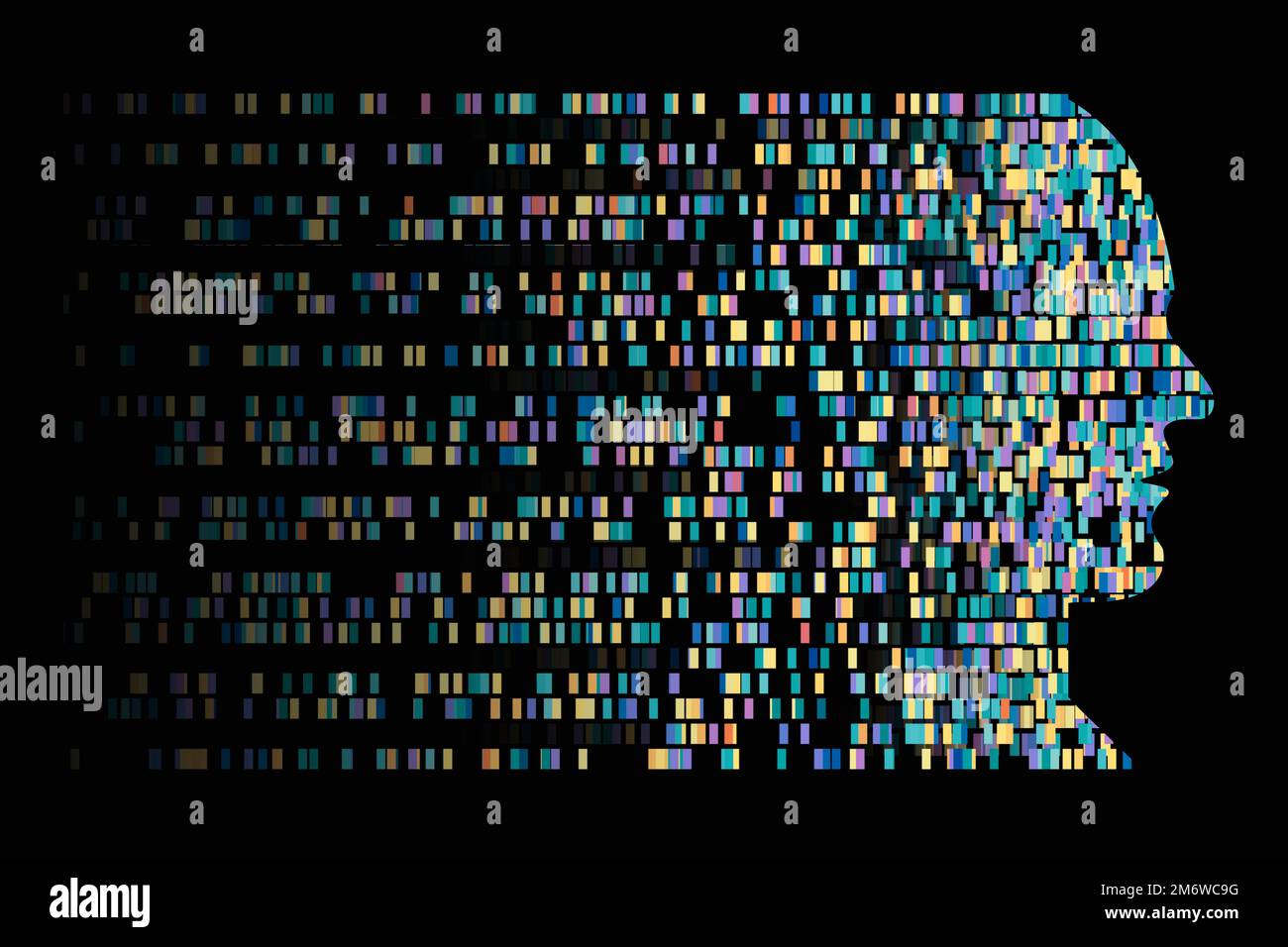 Illustration of genome data code Stock Photo - Alamy