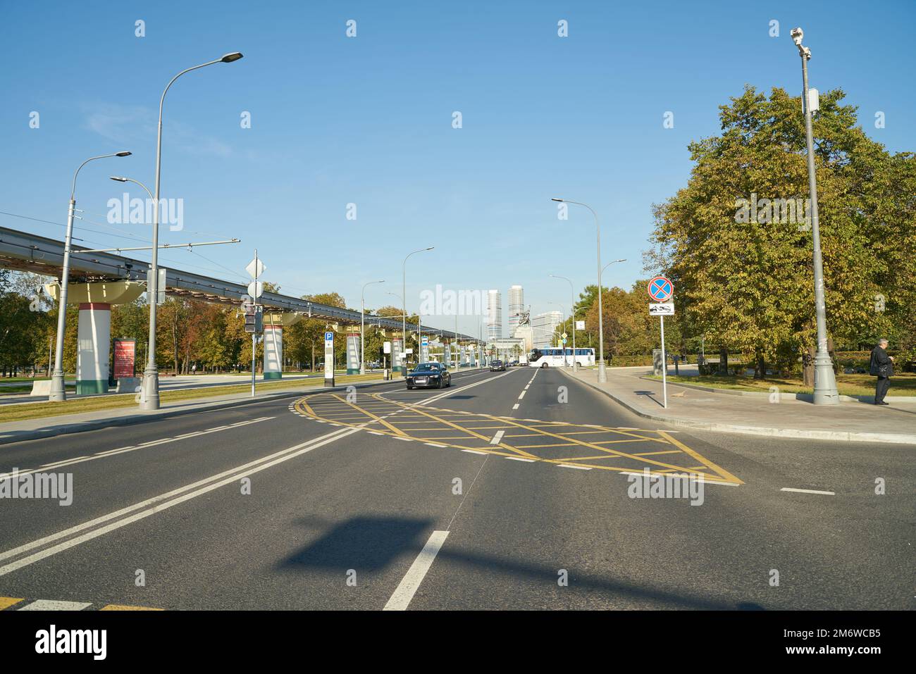 MOSCOW, RUSSIA - CIRCA SEPTEMBER, 2018: street level view of Moscow in ...