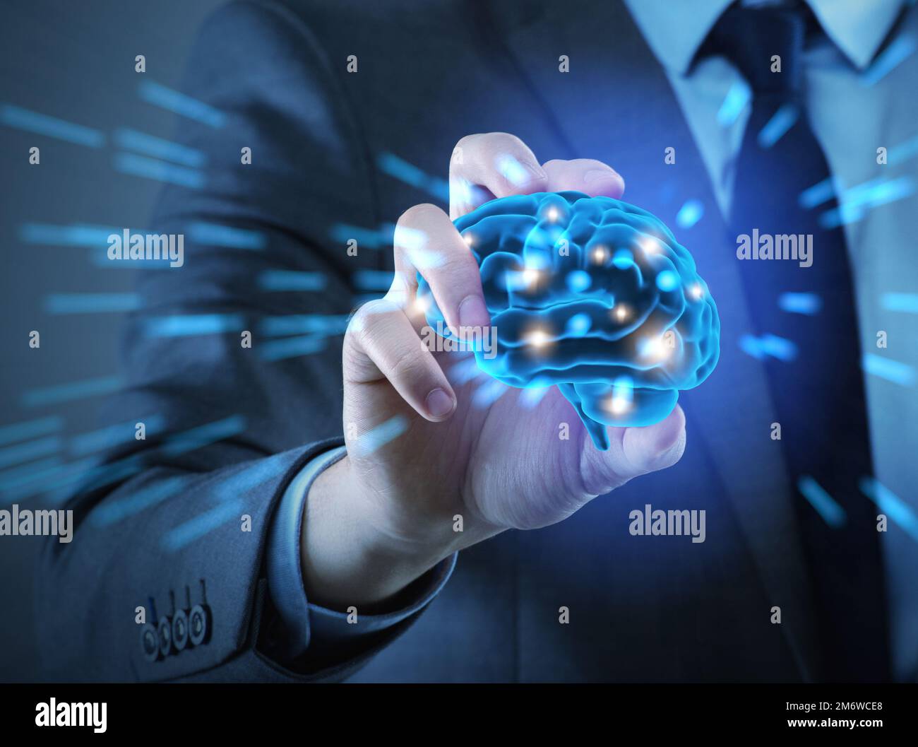 Computer science businessman hologram concept hi-res stock photography ...