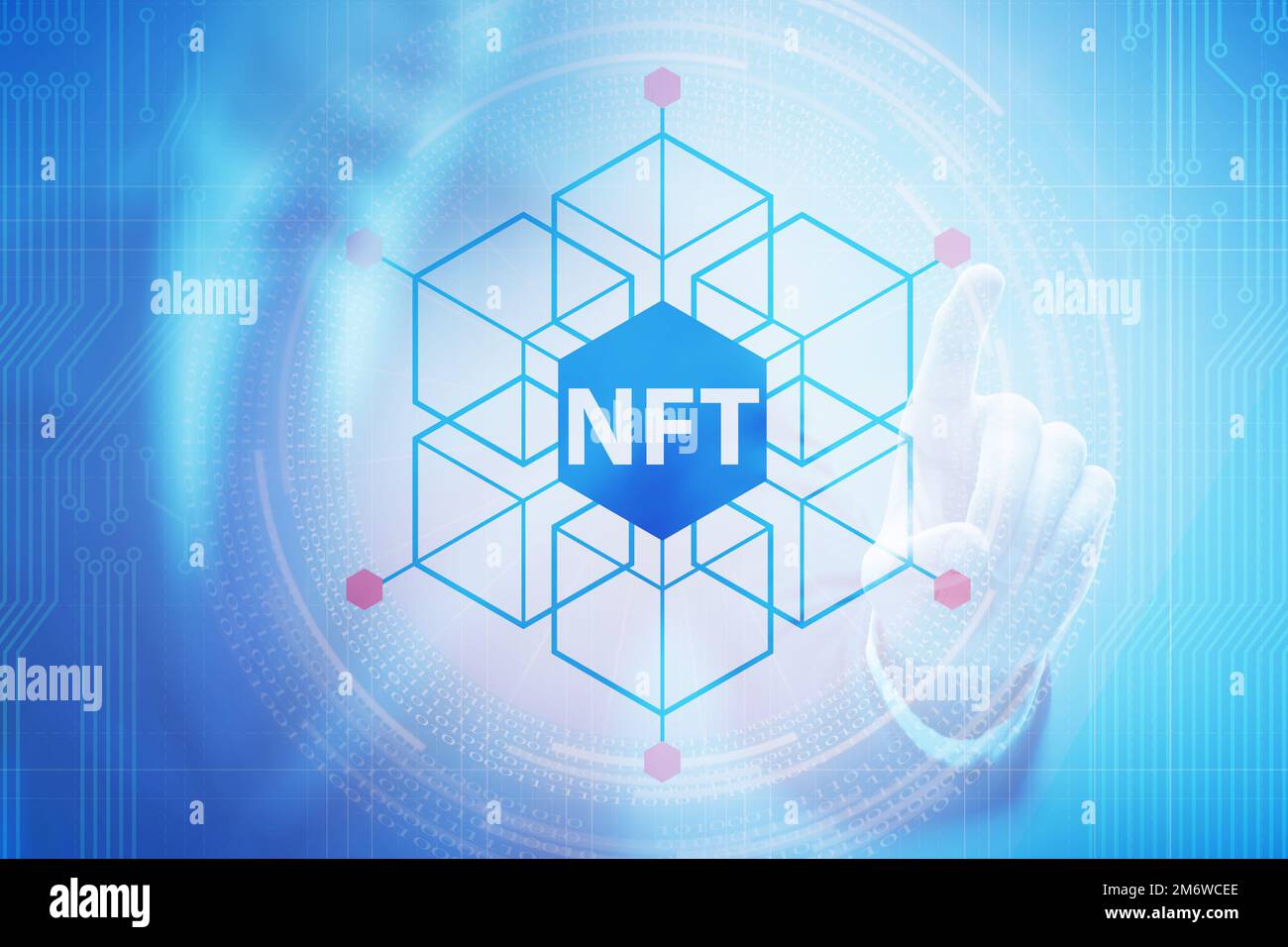 Business people in NFT non fungible concept Stock Photo - Alamy