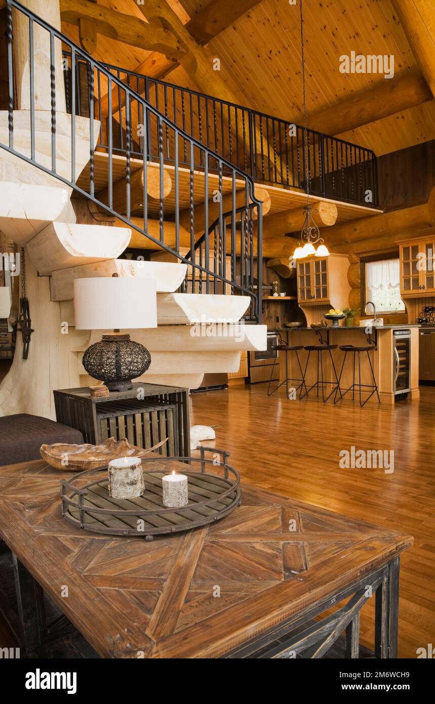 Wood countertops tables design hi-res stock photography and images - Alamy