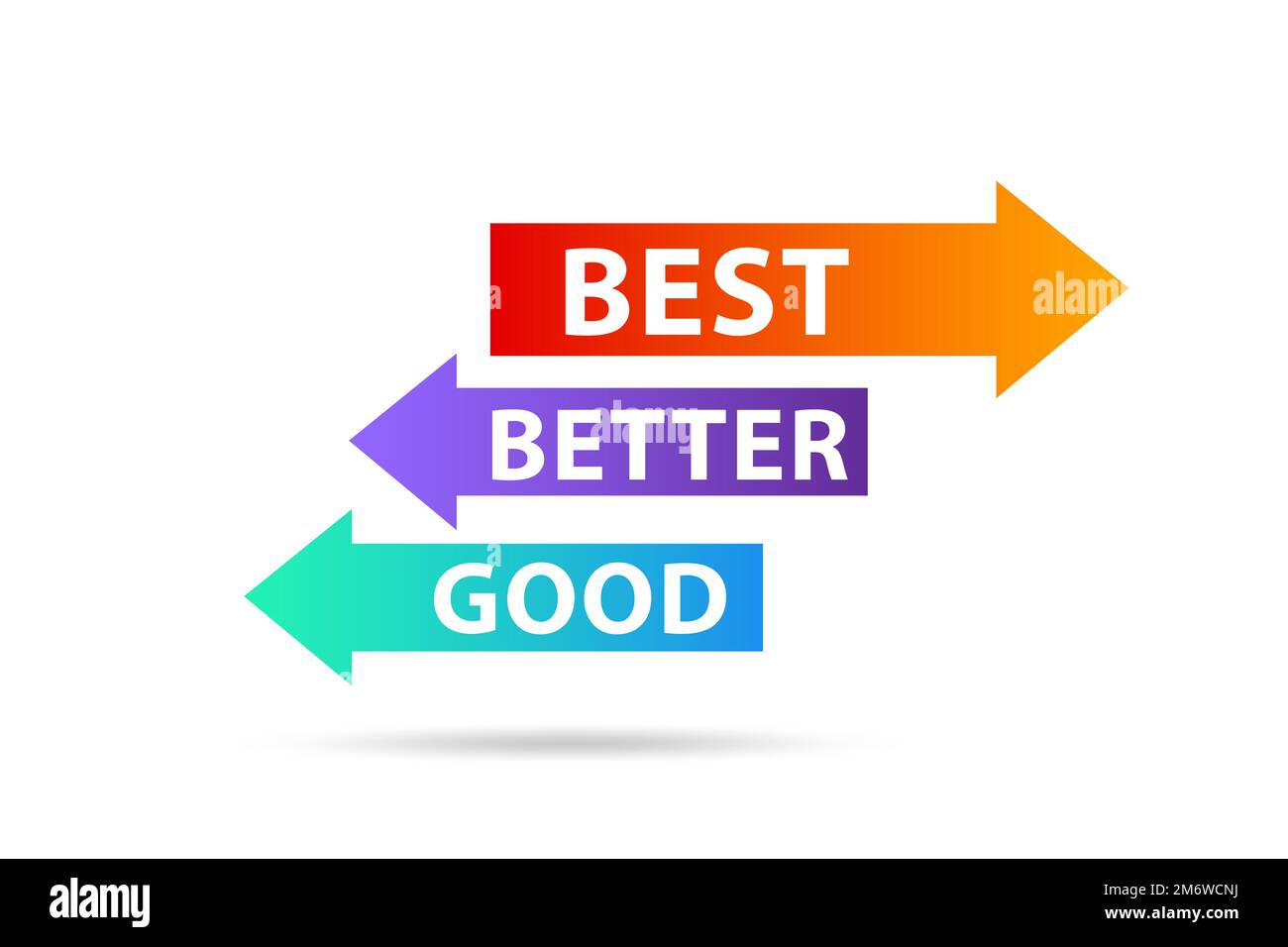 Best Better Good comparative concept Stock Photo - Alamy