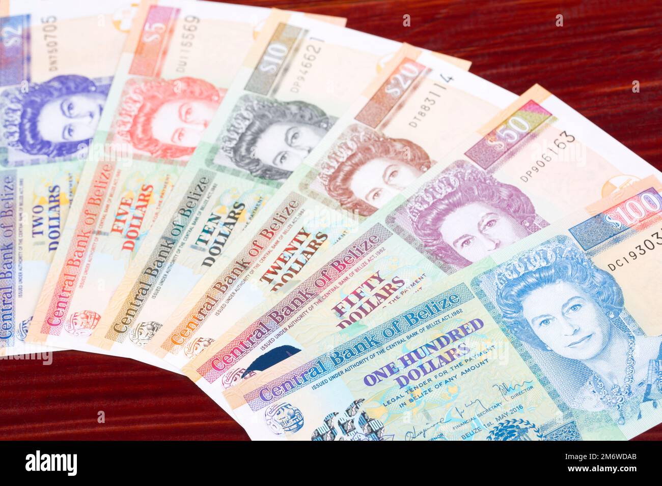 Belize money a business background Stock Photo - Alamy