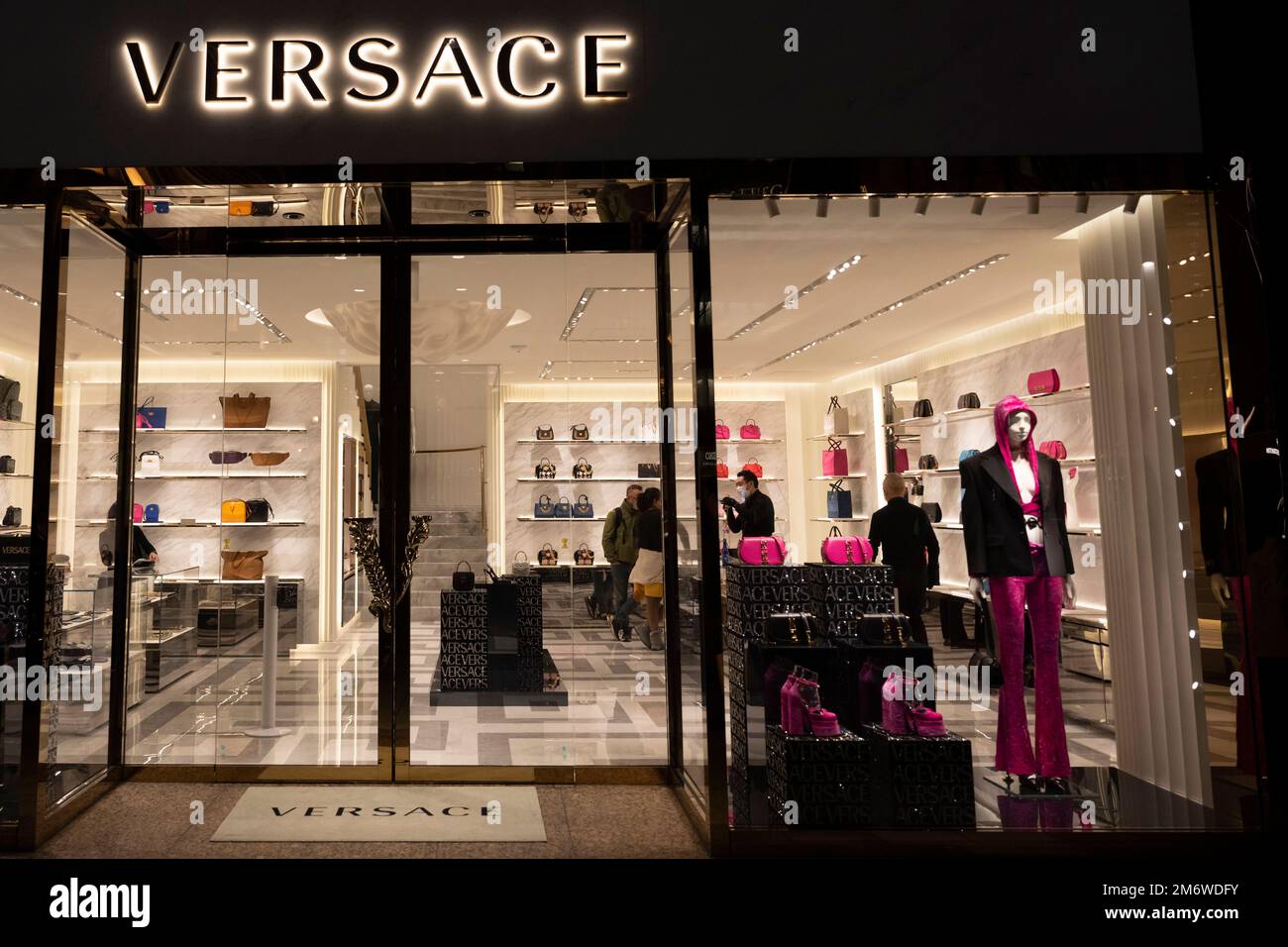 Tokyo, Japan. 3rd Jan, 2023. A Versace flagship luxury retail location ...