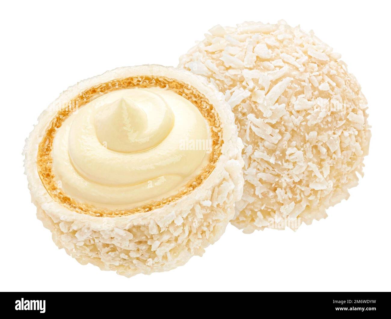 Coconut candy on white Cut Out Stock Images & Pictures - Alamy