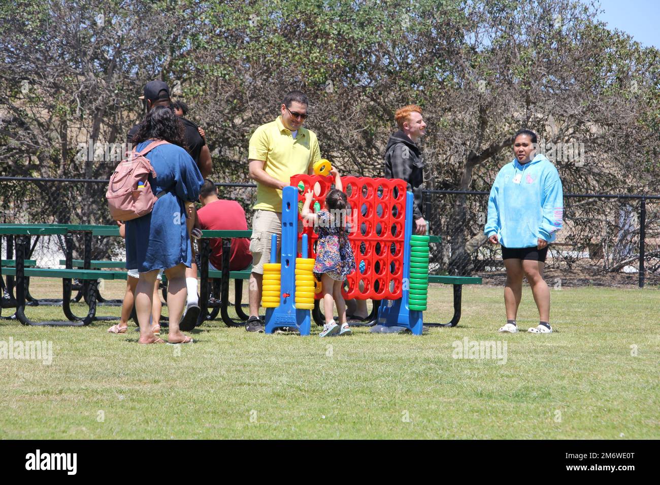 NCTS families play Connect Four Stock Photo - Alamy