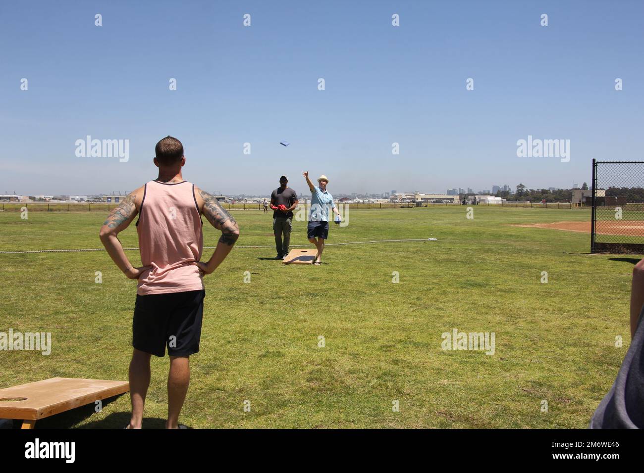 NCTS CMC dominates cornhole Stock Photo - Alamy