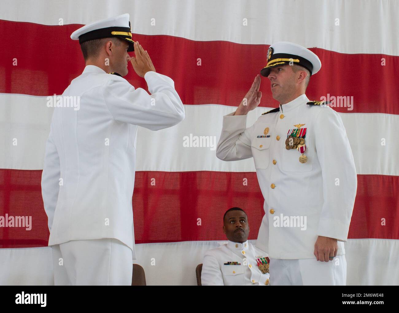 JACKSONVILLE, Fla. (May 06, 2022) Cmdr. Marc Hines (Left) relieves Cmdr ...