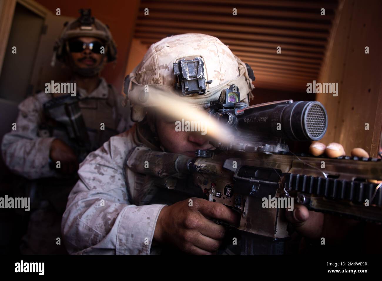 A U.S. Marine with Kilo Company, 3d Battalion, 1st Marine Regiment, 1st ...
