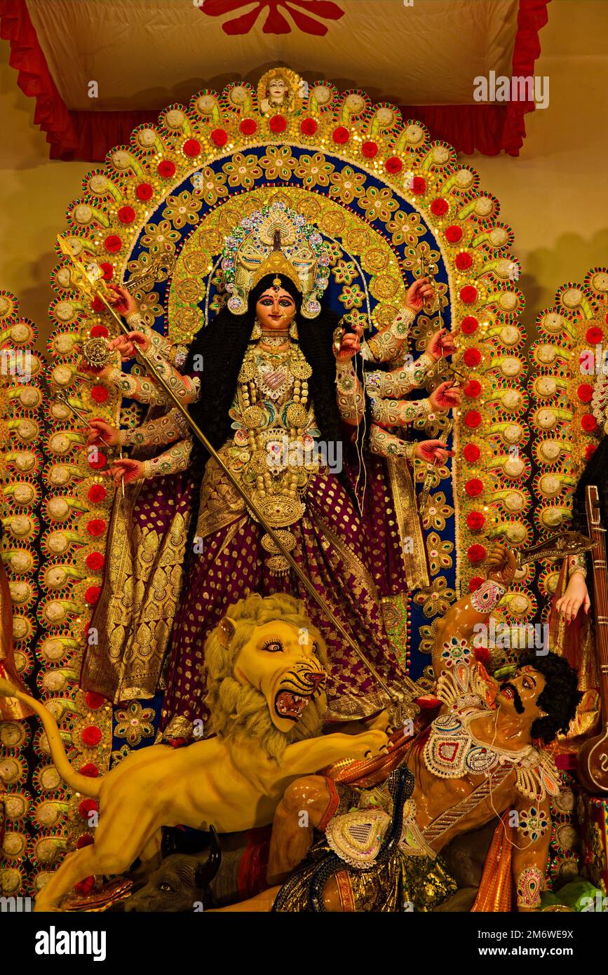 devi durga godess idol in durga puja festival Stock Photo - Alamy