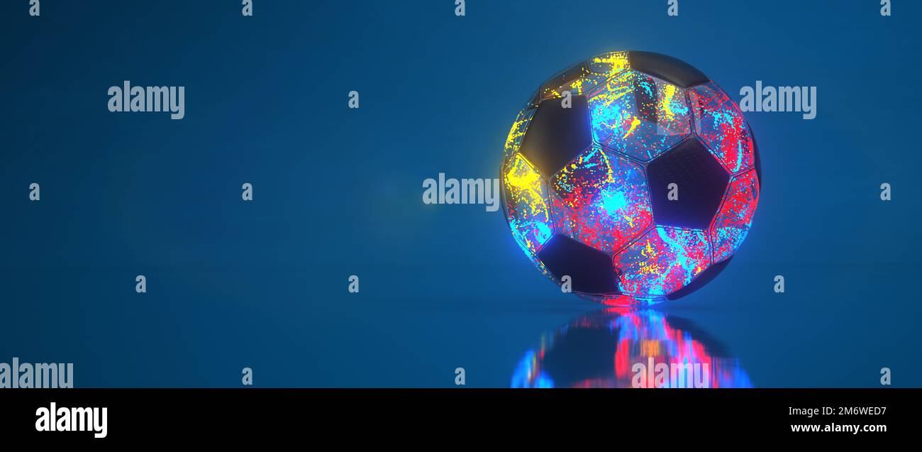 Abstract Football Color Splash Stock Photo - Alamy
