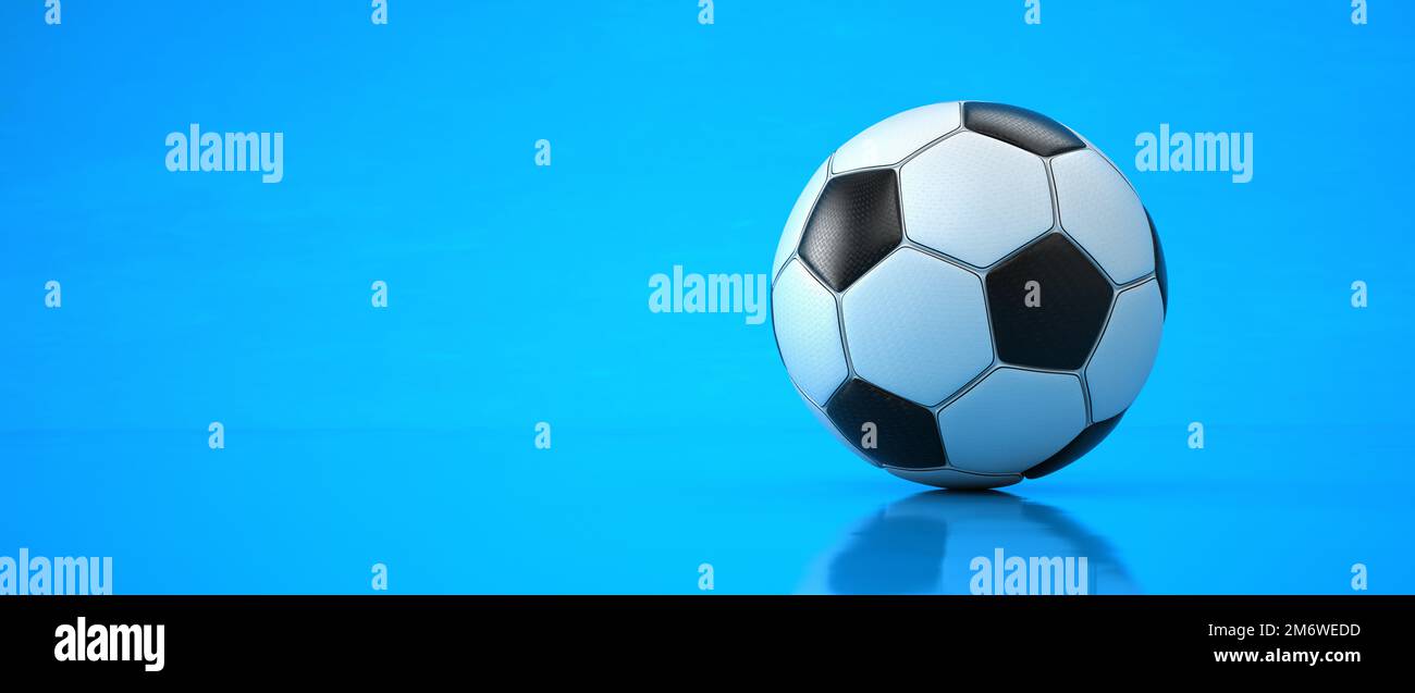 Classic Soccer Blue Background Stock Photo - Alamy