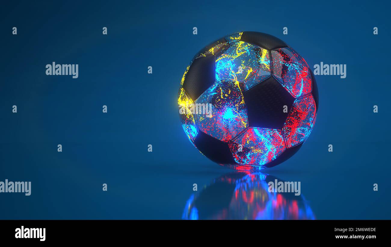Abstract Football Color Splash Stock Photo - Alamy