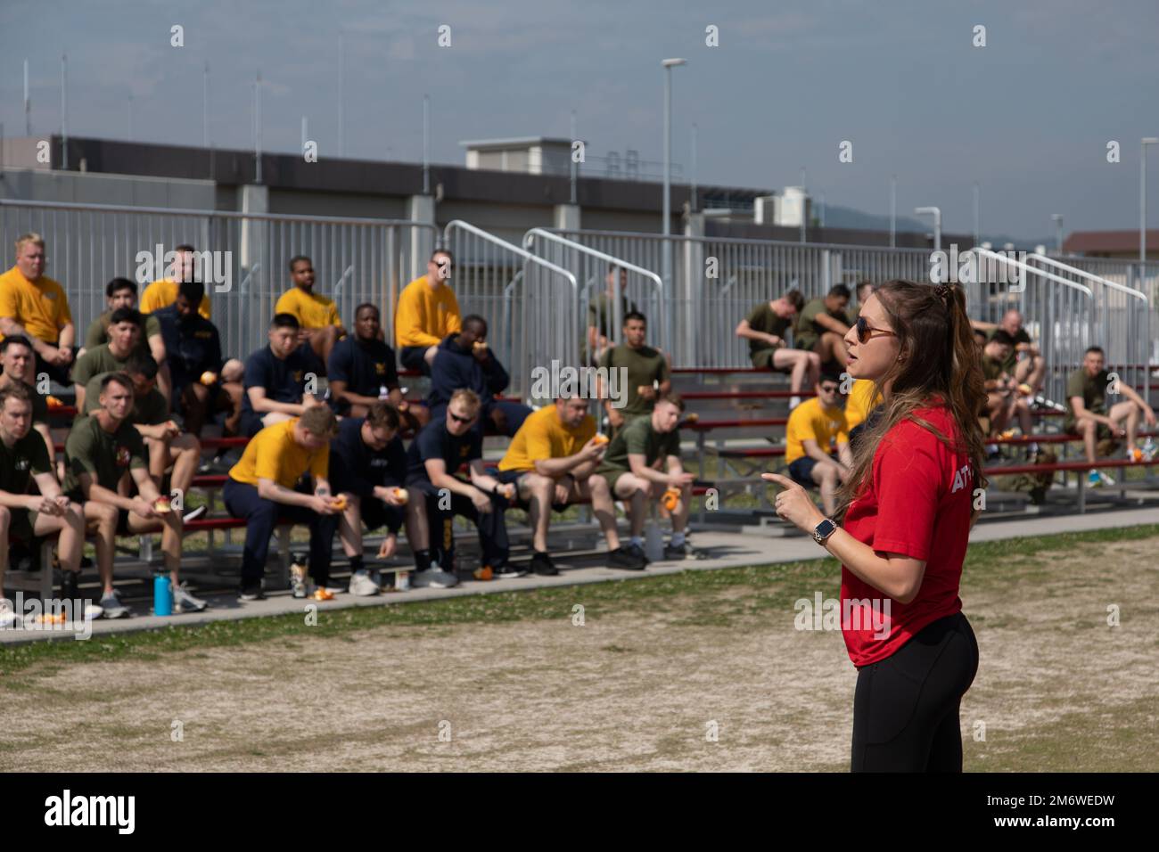 Brittany Halpin, a health promotion coordinator assigned to Marine ...