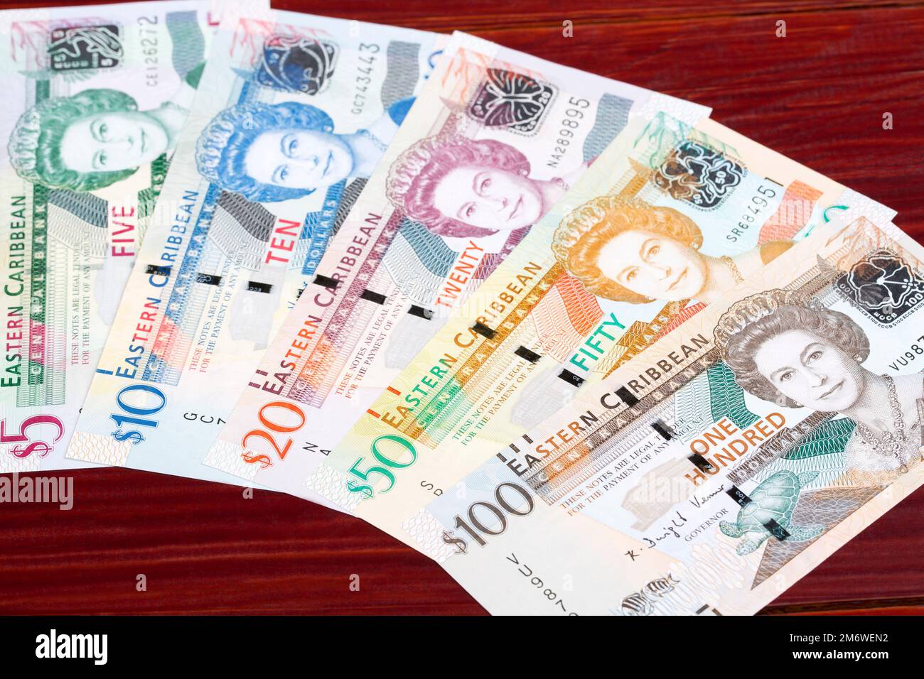 Old Eastern Caribbean money a business background Stock Photo - Alamy
