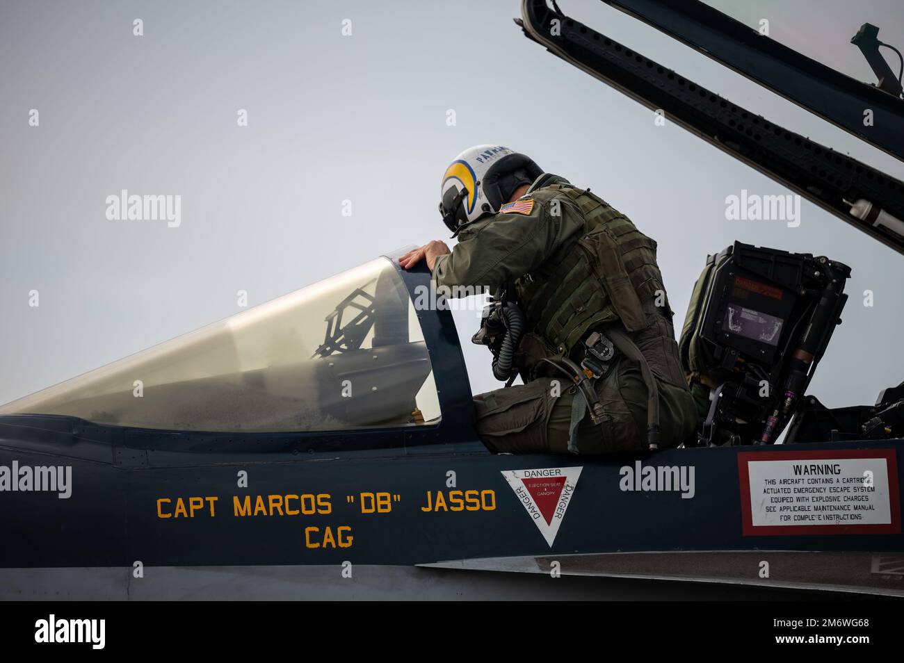A U.S. Navy F/A-18 Super Hornet pilot assigned to Naval Air Station ...