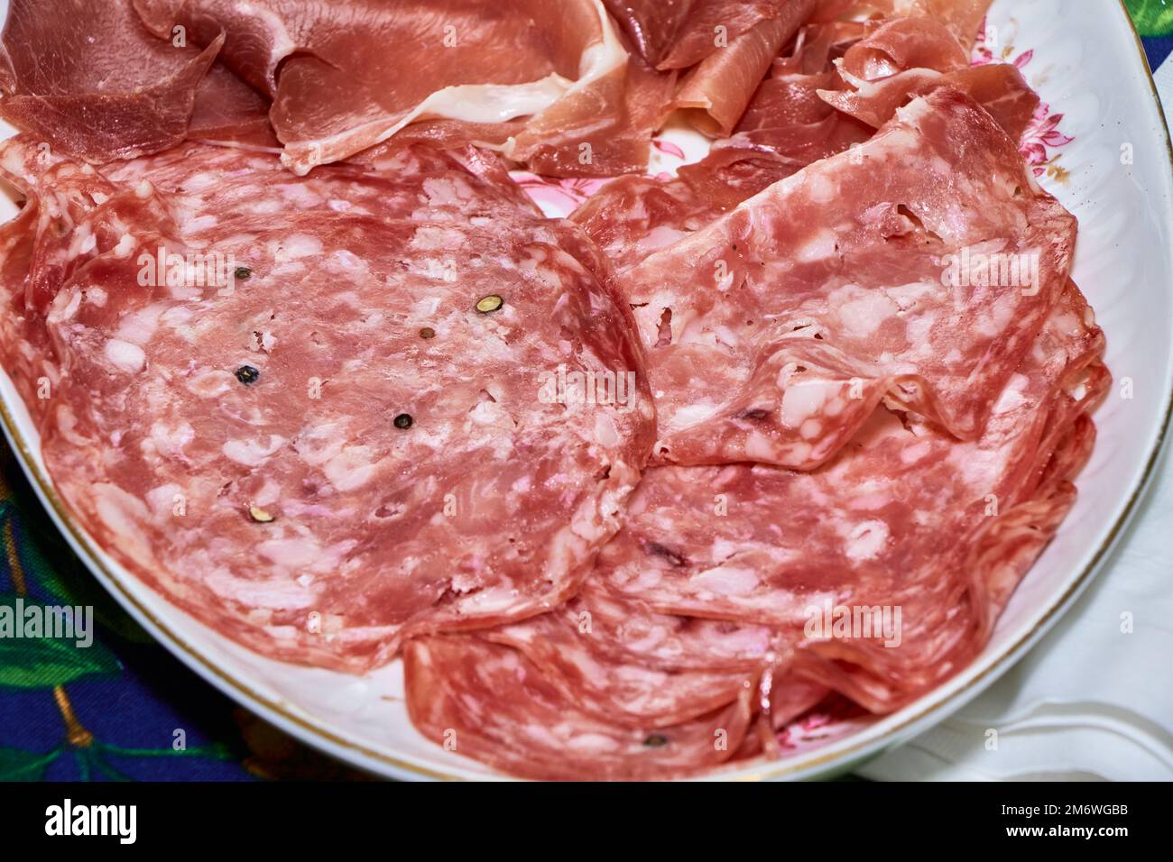 cold cuts served on a plate Stock Photo - Alamy
