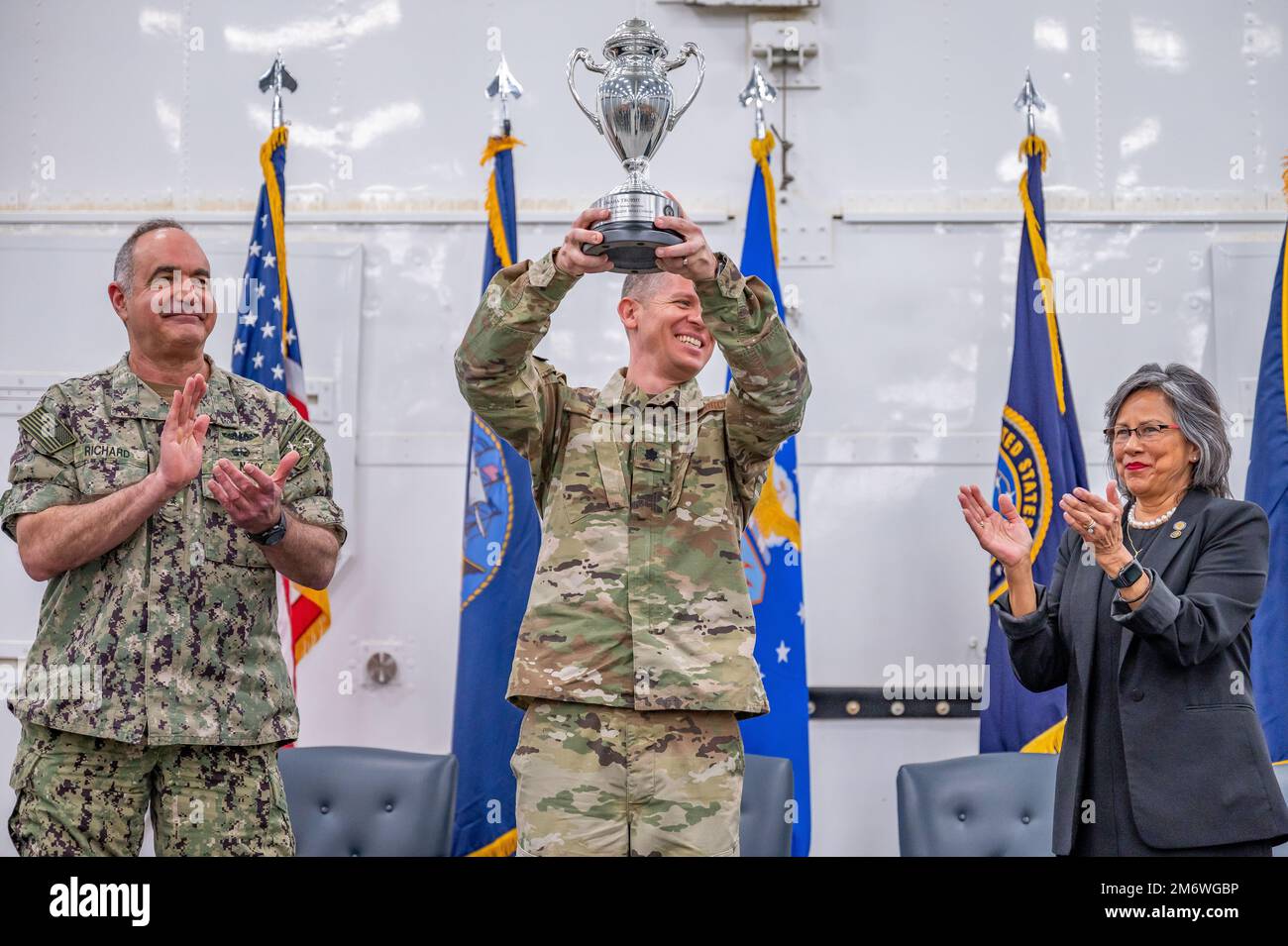 From the left, U.S. Navy Adm. Charles Richard, U.S. Strategic Command ...
