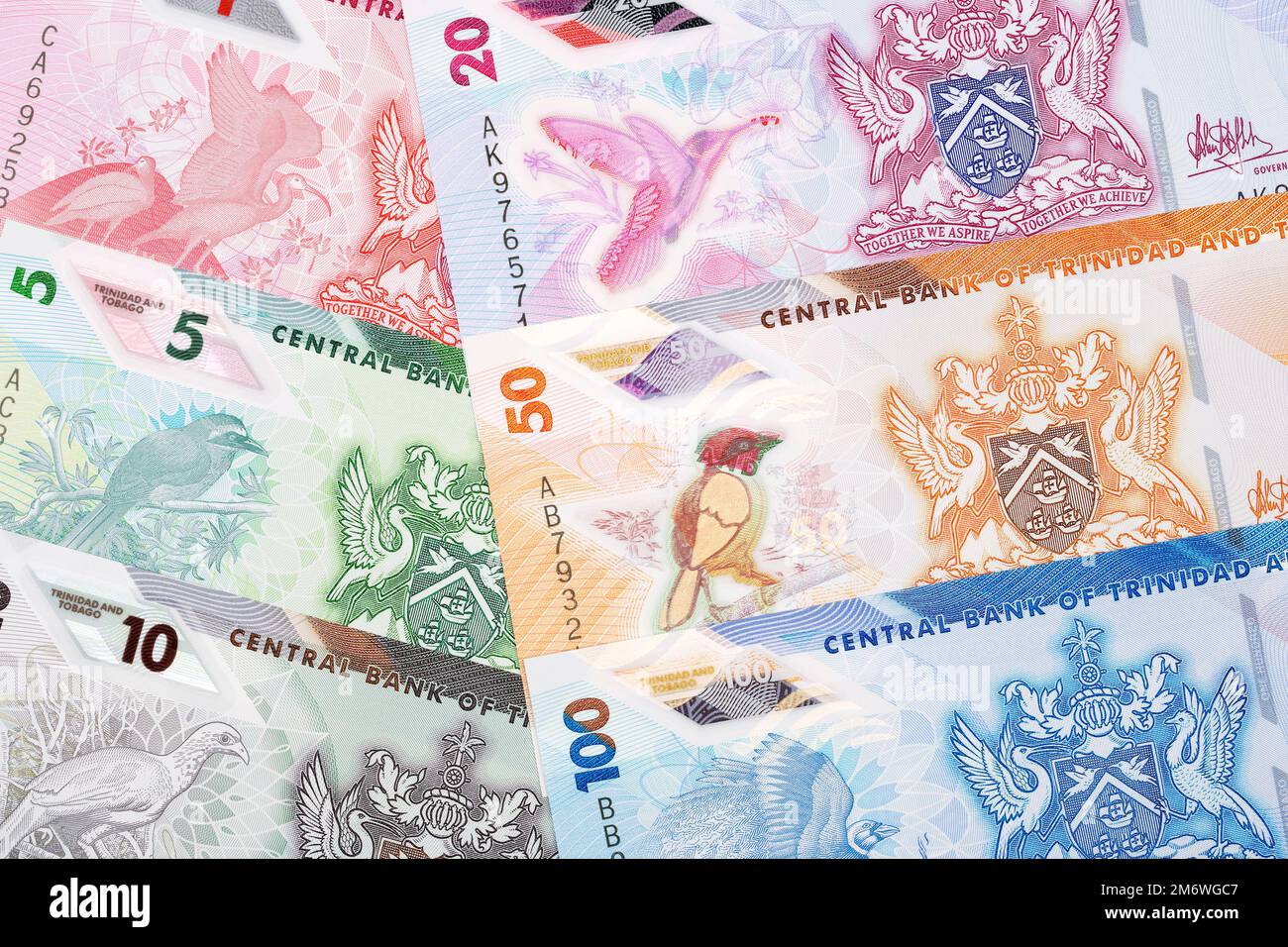 Trinidad and Tobago dollar a new series of banknotes Stock Photo - Alamy