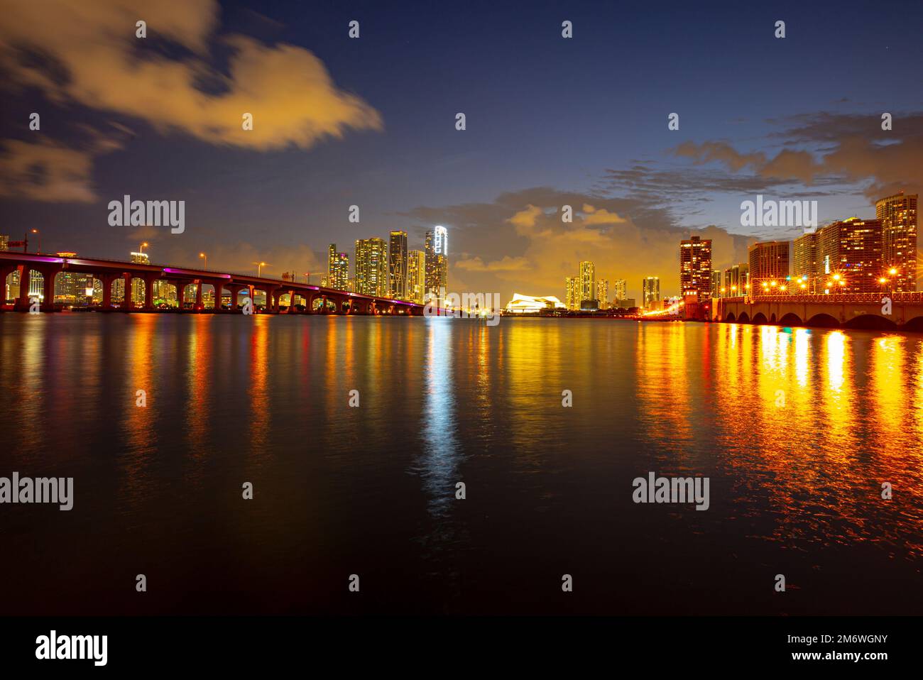 Miami, Florida, United States, night city photo Stock Photo - Alamy